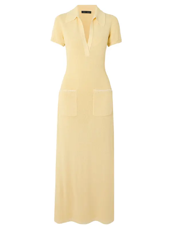 Proenza Schouler Auden Open-knit Maxi Dress - Yellow