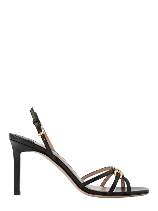 TOM FORD Embellished Leather Sandals - Black