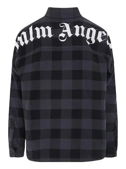 Palm Angels Curved Logo Shirt - Black/grey