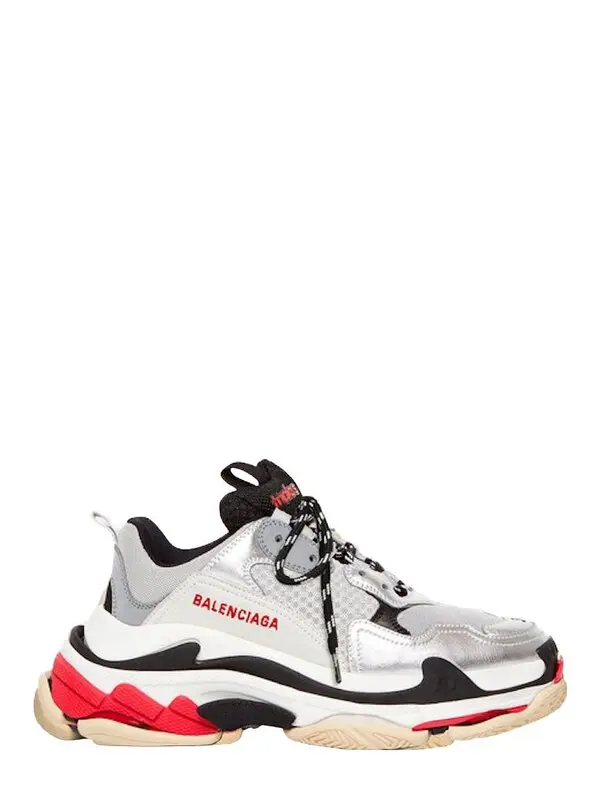 Balenciaga Triple S Sneakers - Black/silver/red