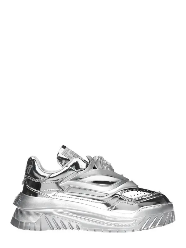 Versace Odissea Caged Metallic Sneakers - Silver