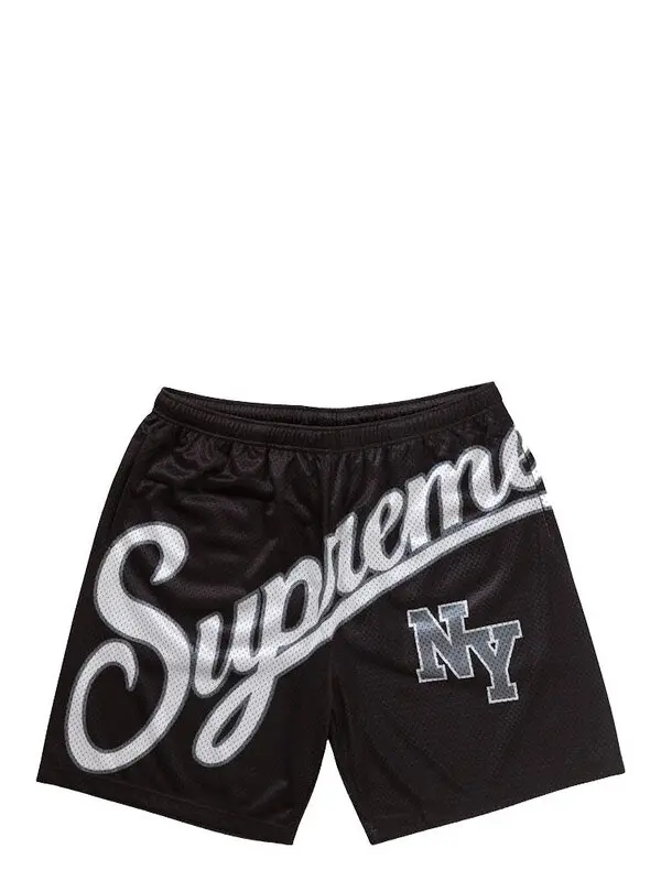 Supreme Big Script Mesh Short - Black
