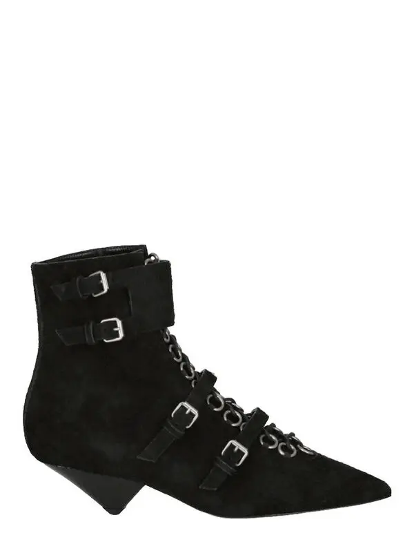 Saint Laurent Blaze Suede Ankle Boots - Black