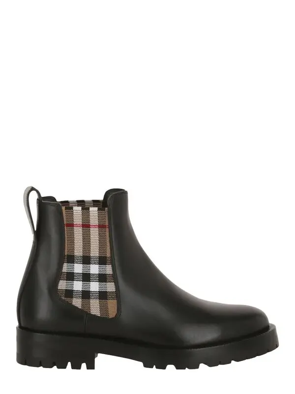 Burberry Vintage Check Chelsea Boots - Black/archive Beige