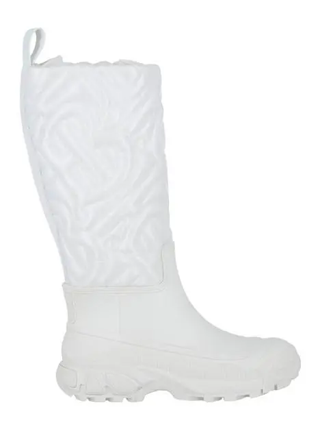 Burberry Padded Monogram Boots - White