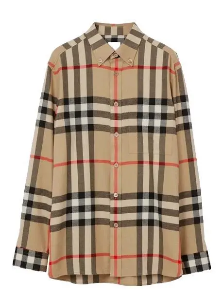 Burberry Castland Check Flannel Shirt - Beige