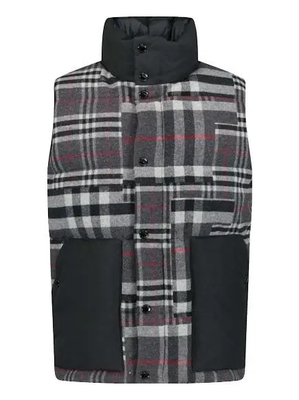 Burberry Kenwick Check Gilet - Dark Grey