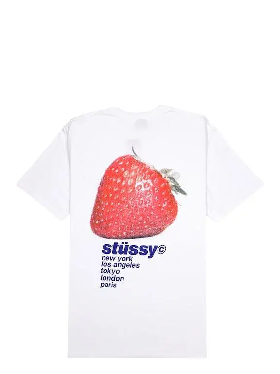 StÜssy Strawberry Tee Shirt - White