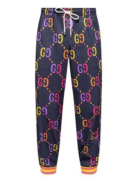 Gucci Gg Technical Jersey Sweatpants - Blue