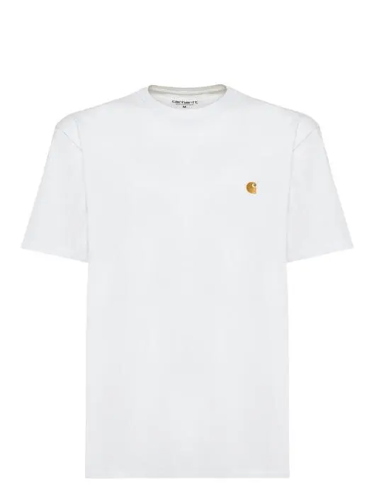 Carhartt Wip Chase Crew Neck T-shirt - White/gold