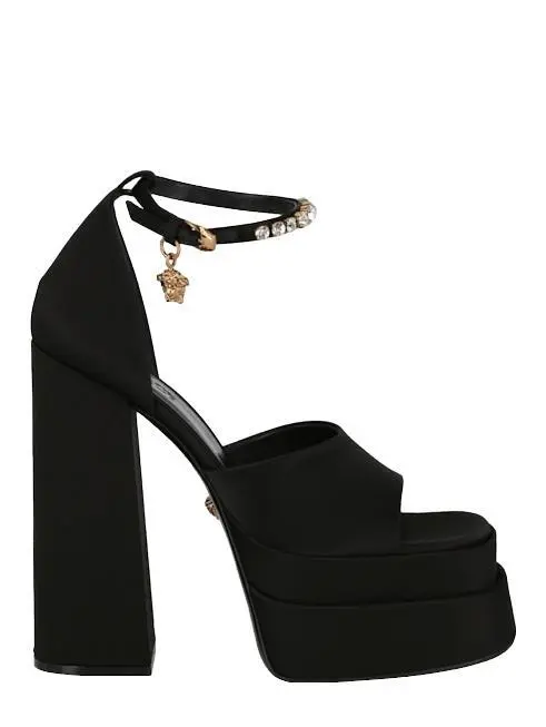 Versace Aevitas 160mm Pointy Platform Sandals - Black