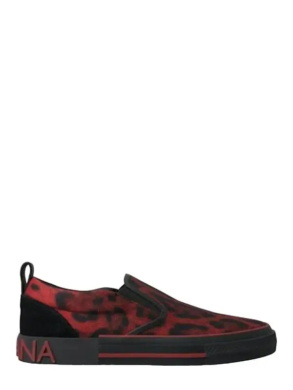 Dolce & Gabbana 2.zero Leopardin Slip-ons - Red/black
