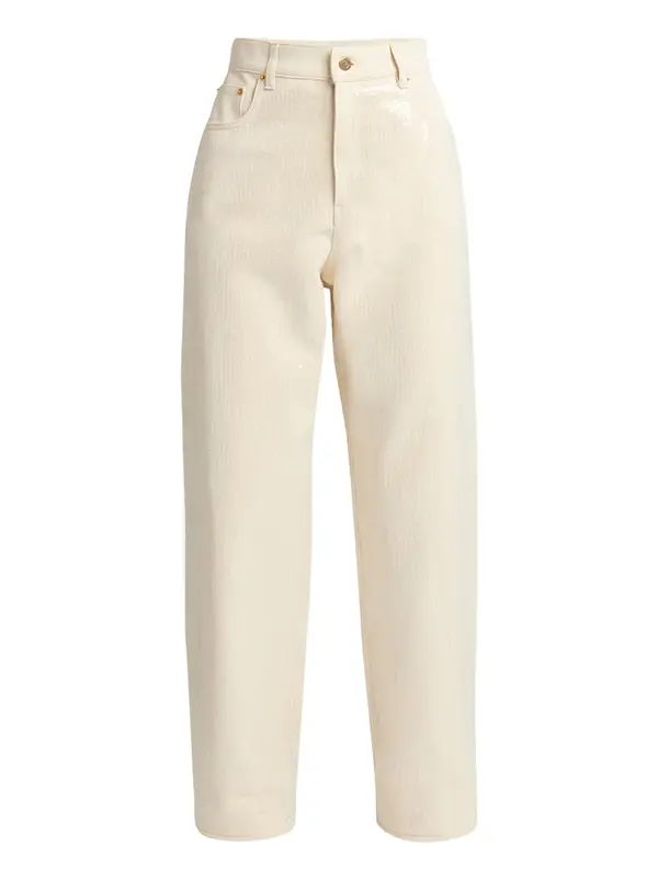 GOLDEN GOOSE Journey Kim Sequined Straight-leg Jeans - Ecru