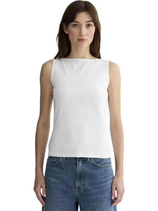 Everlane Boatneck Tank Top - White
