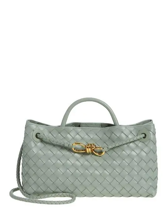 Bottega Veneta Small Andiamo Intrecciato Shoulder Bag - 3411 New Sauge