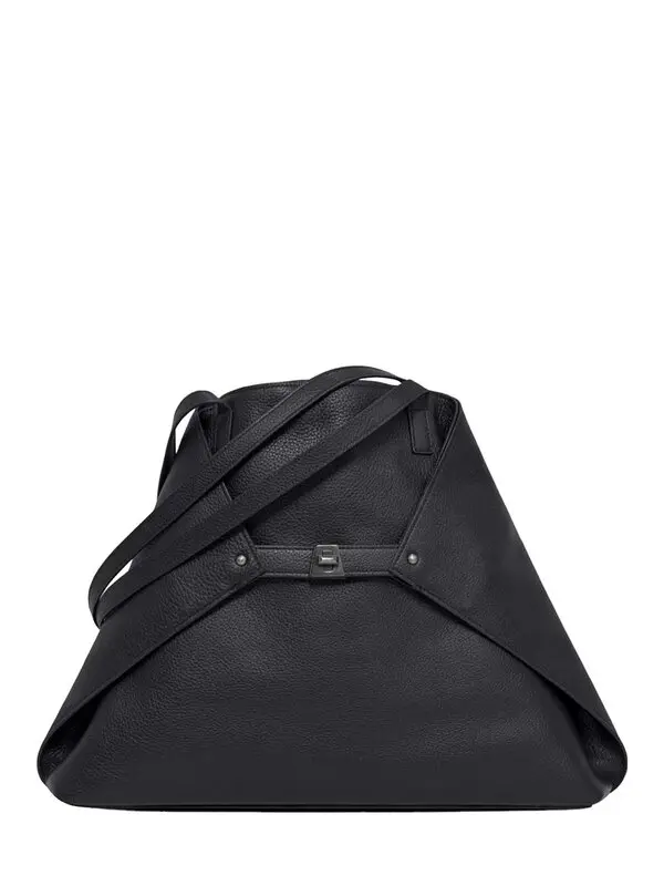 Akris Ai Medium Leather Tote - Black