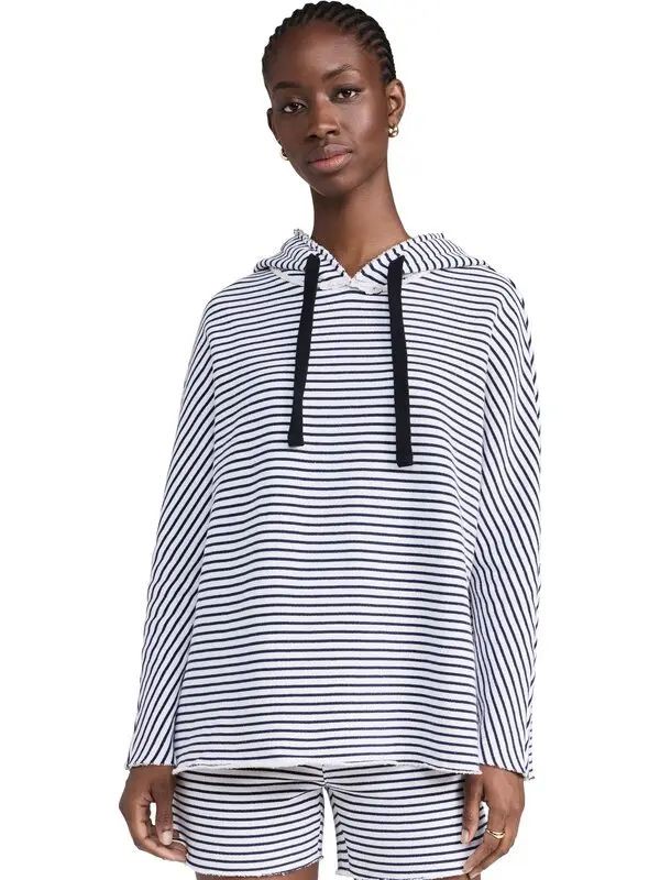 Frank & Eileen Kane Capelet Hoodie - White & British Royal Navy