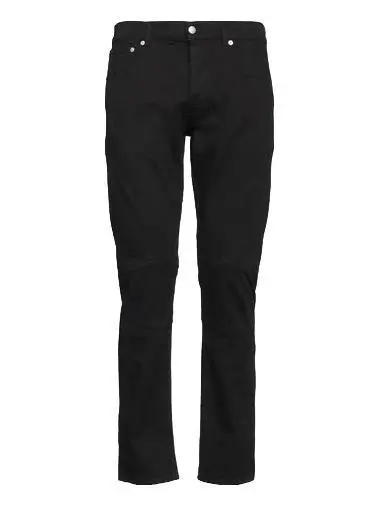 Alexander McQueen Straight-leg Jeans With Leather Trims - Black