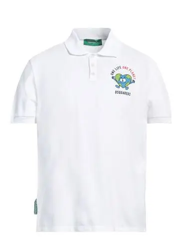 Dsquared2 Polo Shirt Pastel Size Cotton - White