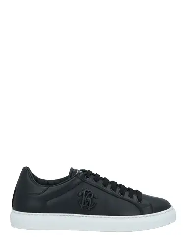 Roberto Cavalli Leather Low-top Sneakers - Black