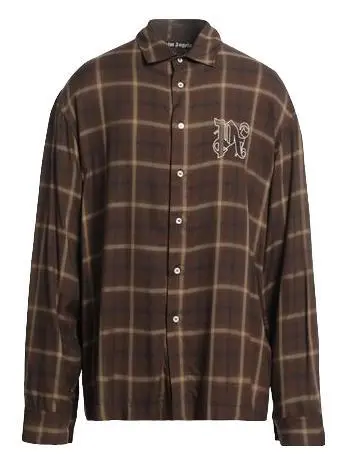 Palm Angels Shirt Size Rayon, Polyester - Brown