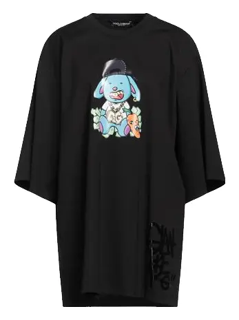 Dolce & Gabbana Oversized T-shirt With Brand Logo - Black