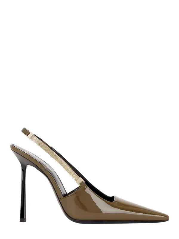 Saint Laurent Blake Slingback Pump - Amber Green