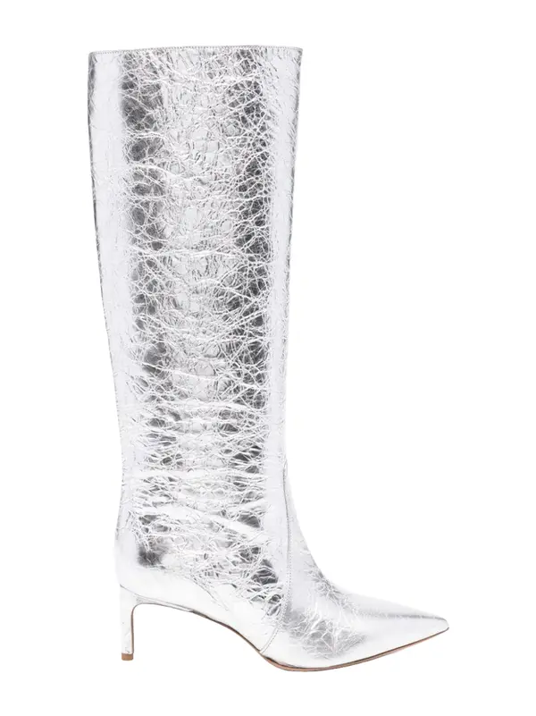 BETTINA VERMILLON Josefine 55mm Knee Boots - Silver
