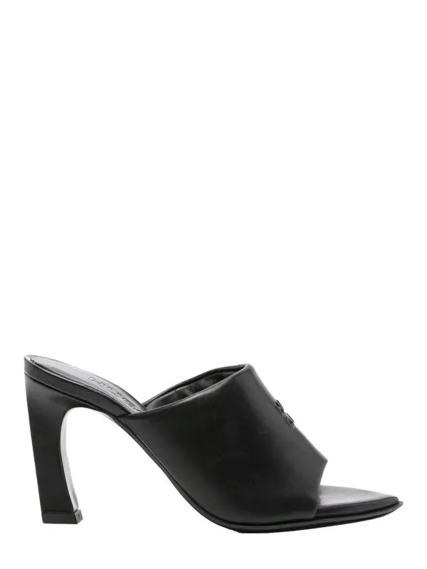 Hugo 90mm Leather Sandals - Black