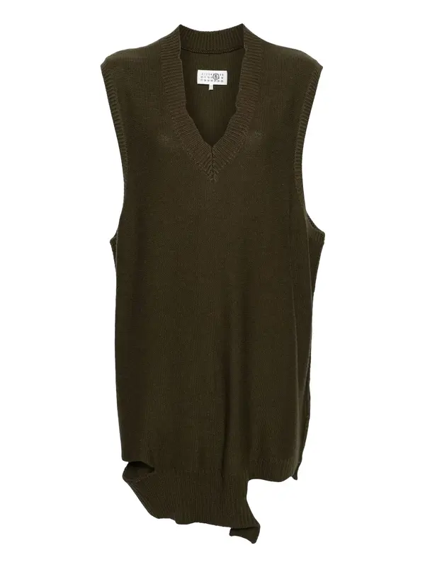 MAISON MARGIELA Sleeveless Knitted Minidress - Green