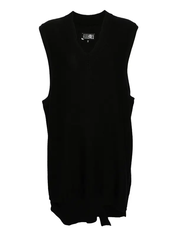 MAISON MARGIELA Sleeveless Knitted Minidress - Black