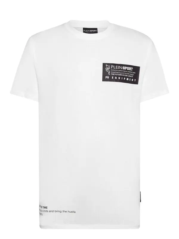 PLEIN SPORT Logo-print Cotton T-shirt - White