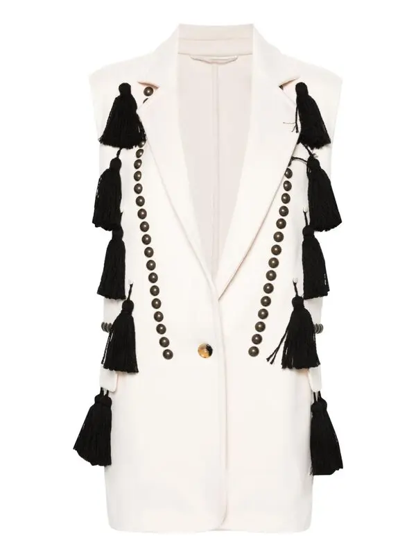 Max Mara Tassel-embellished Gilet - Neutrals