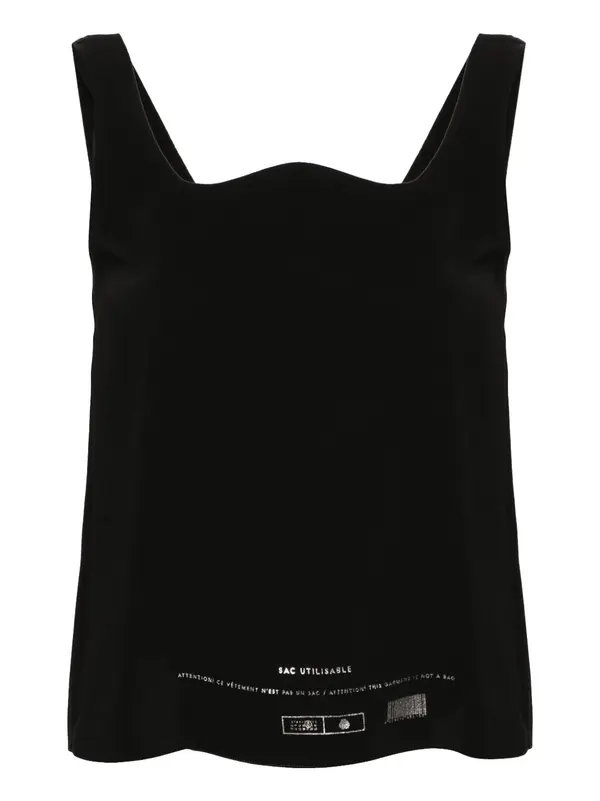 MAISON MARGIELA Printed Technical Jersey Top - Black