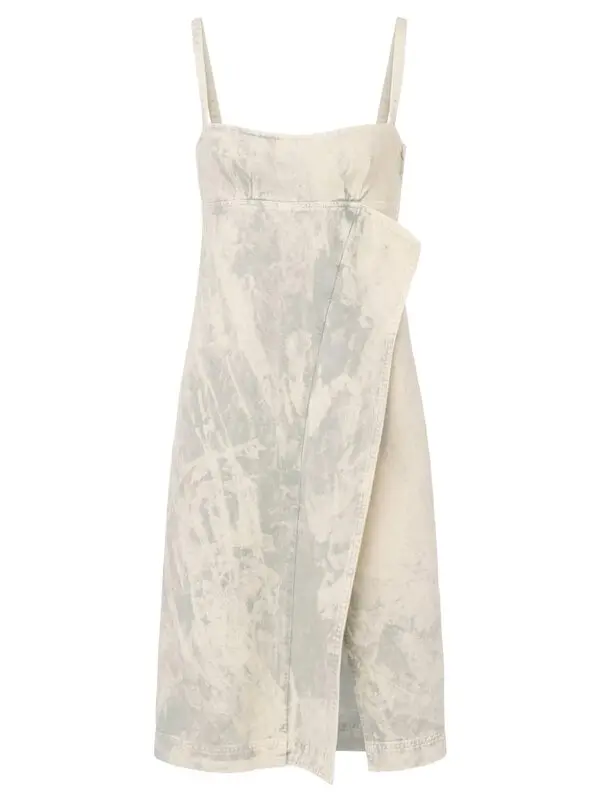 Moschino Ruffled Denim Dress - Neutrals