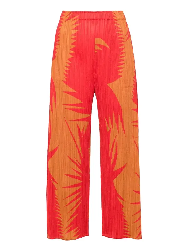 Issey Miyake Piquant Cropped Trousers - Red