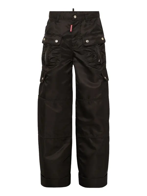 Dsquared2 Satin Cargo Trousers - Black