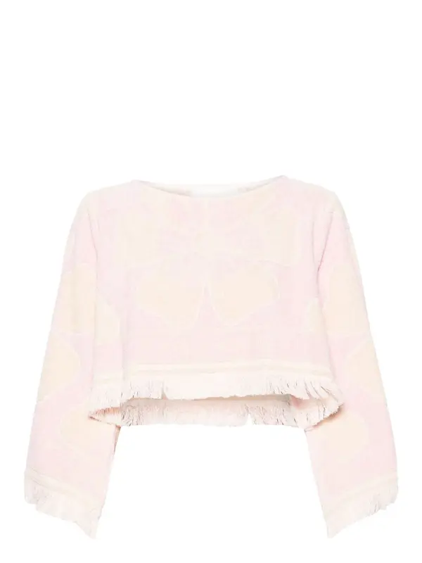 Zimmermann Pop Towelling Cropped Top - Pink