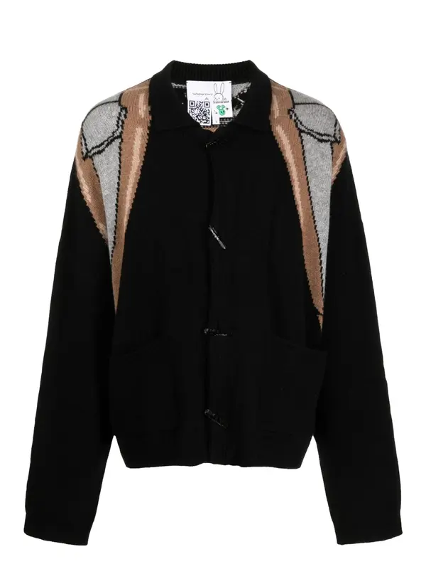 Natasha Zinko Trompe L'oeil-intarsia Cardigan - Black