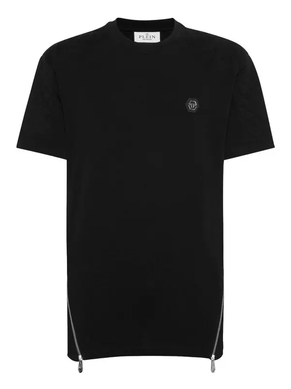 Philipp Plein Zip-detail T-shirt - Black