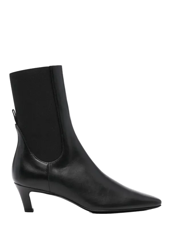 TOTEME Mid-heel Leather Boots - Black