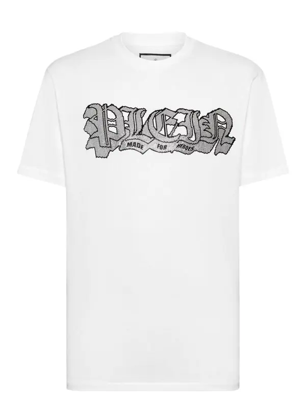 Philipp Plein Logo-embellished Cotton T-shirt - White