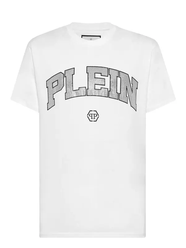 Philipp Plein Logo-embellished Cotton T-shirt - White