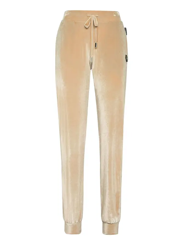 Philipp Plein Gothic Velour Track Pants - Neutrals