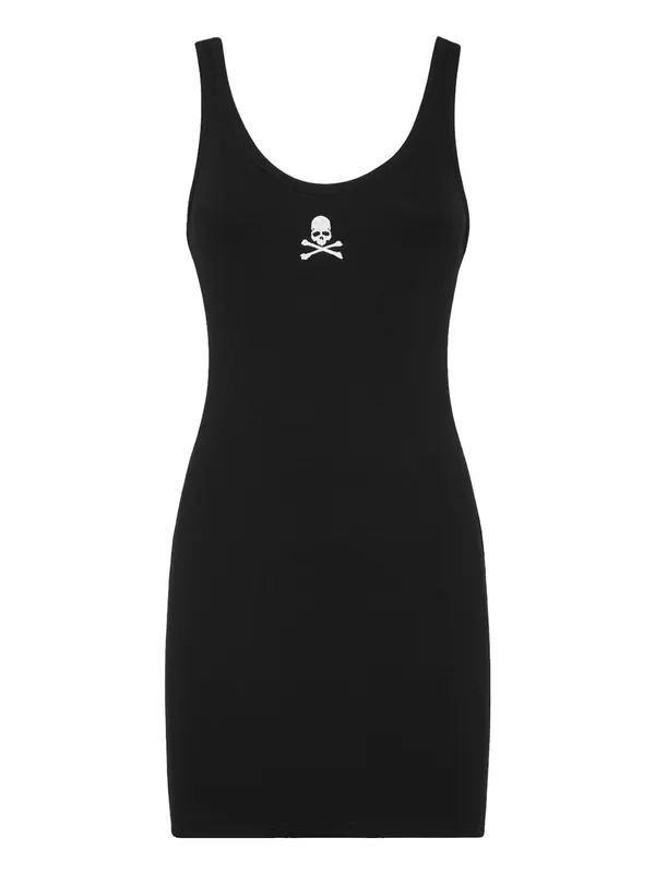 Philipp Plein Skull-embroidered Minidress - Black