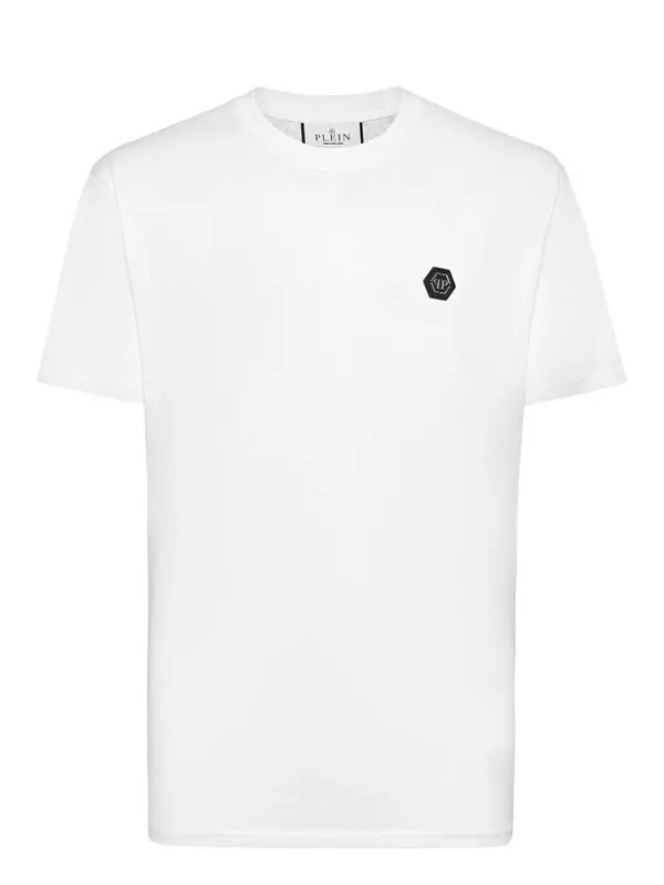 Philipp Plein Crystal-embellished Cotton T-shirt - White