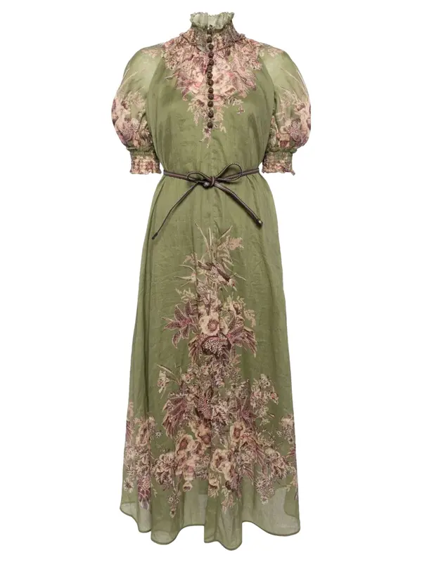 Zimmermann Ottie Swing Maxi Dress - Green