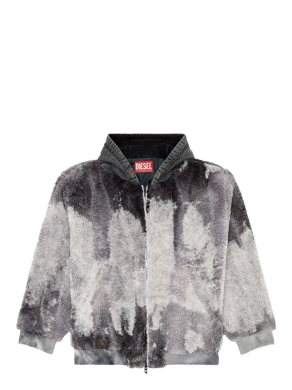 Diesel S-depla Fleece Bomber Jacket - Grey