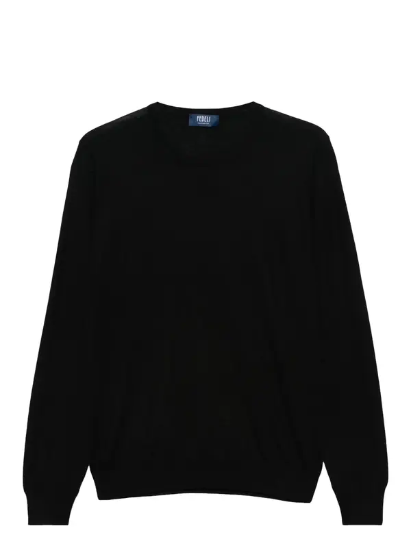 Fedeli Fine-knit Jumper - Black