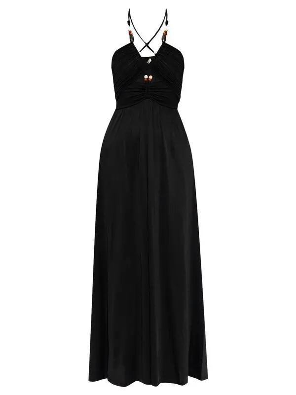 Diane Von Furstenberg Caty Bead-embellished Maxi Dress - Black